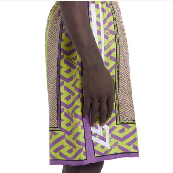 Versace | Shorts | Versace La Greca Silk Basketball Shorts | Poshmark